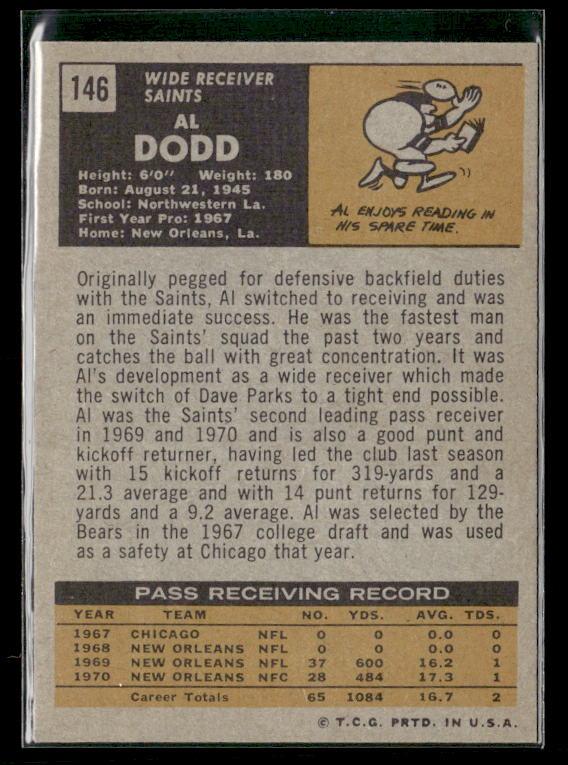 1971 Topps - #146 Al Dodd for sale online | eBay
