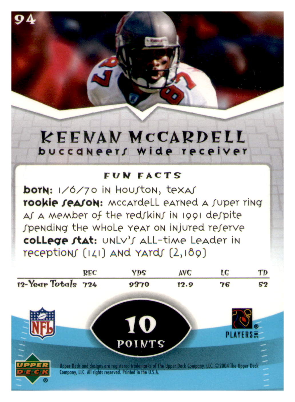 2004 Upper Deck Power Up 94 Keenan Mccardell For Sale Online Ebay 8182