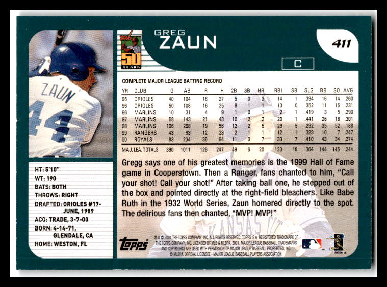 2001 Topps Baseball #401-#600 Complete Your Set | eBay