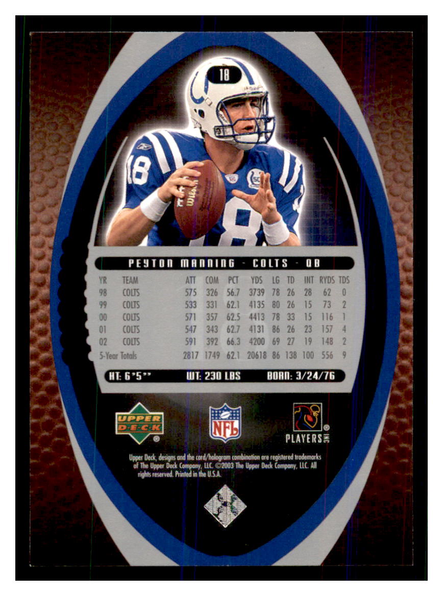 2003 Upper Deck Standing "O" - #18 Peyton Manning for sale online | eBay